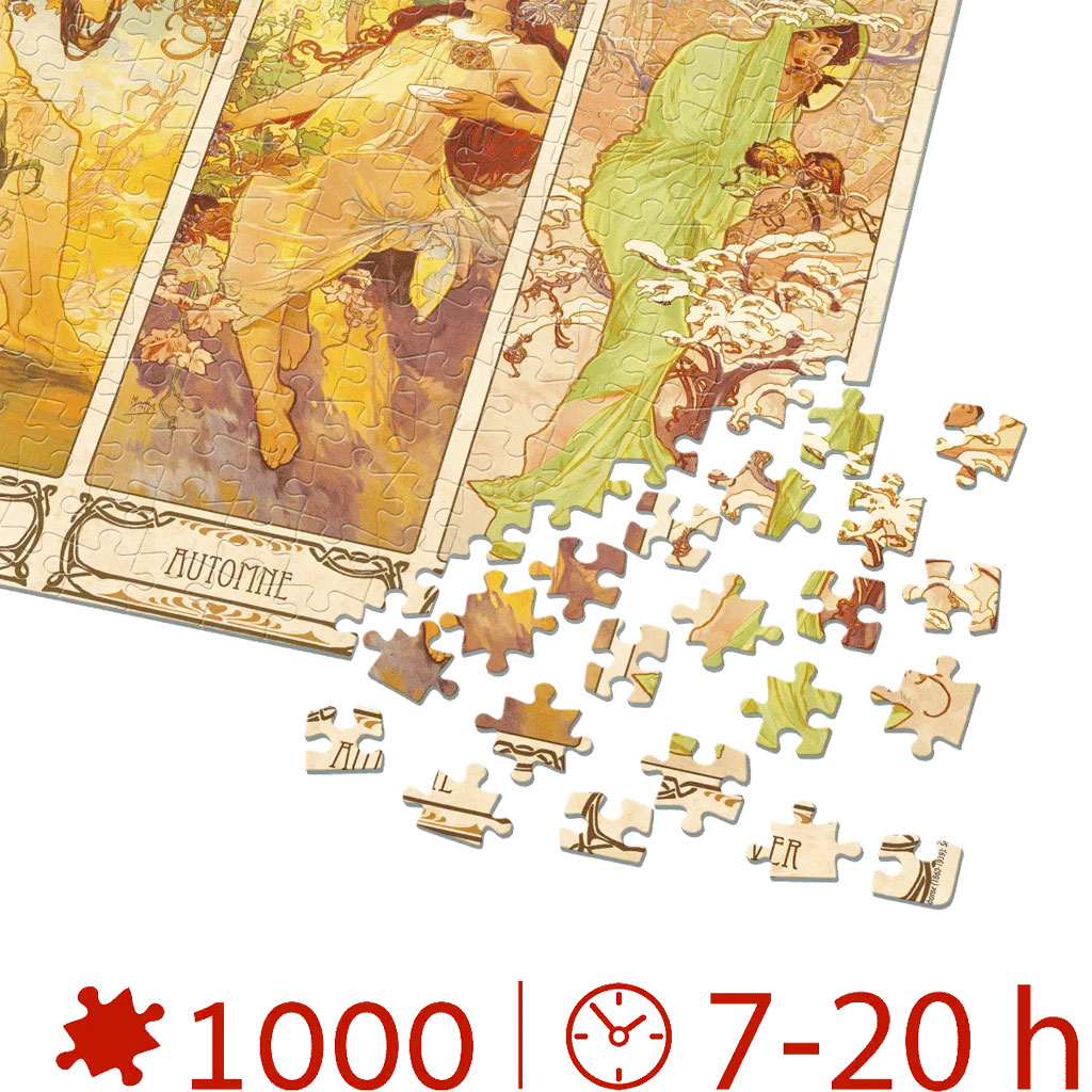 Mucha puzzle: emozioni attraverso i colori e le pose delle figure ...