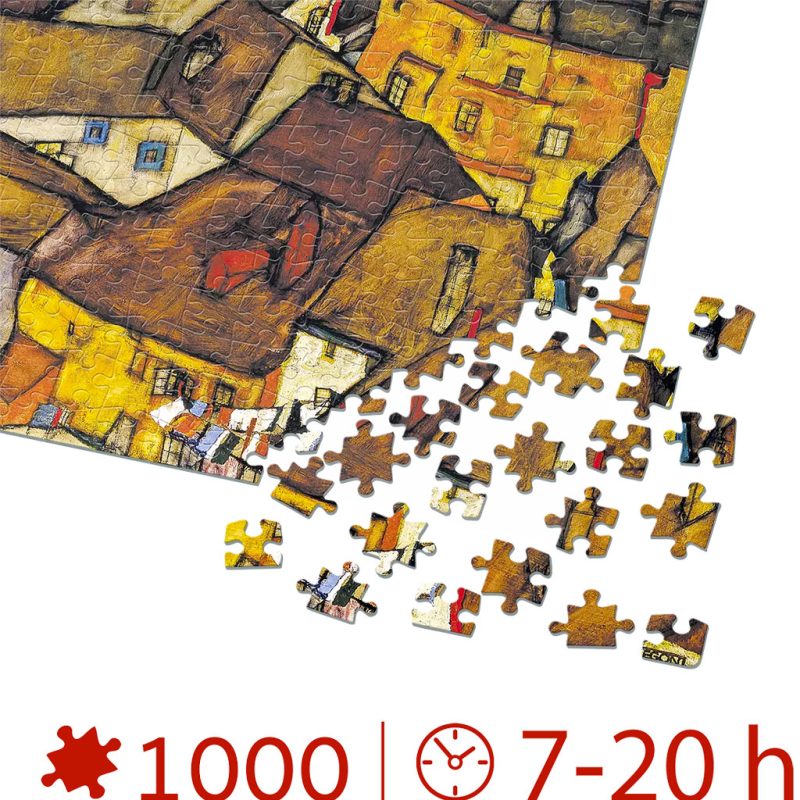 Schiele puzzle da 1000 pezzi, piccola città, su Puzzle Arte